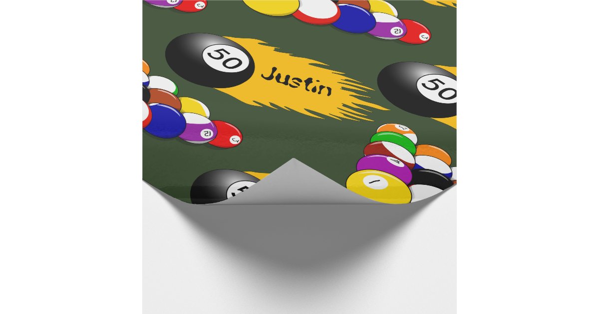 Personalized Billiards Wrapping Paper | Zazzle