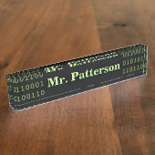 Personalized Binary Code Name Plate | Zazzle