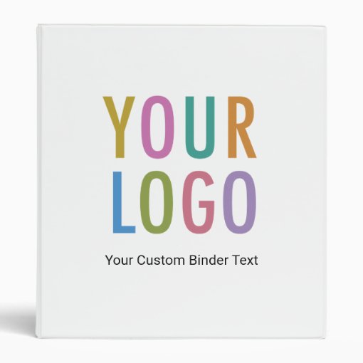 Personalized Binder for Business with Company Logo | Zazzle