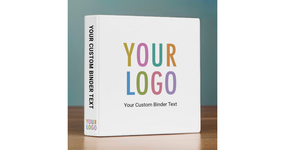 Personalized Binder for Business with Company Logo | Zazzle