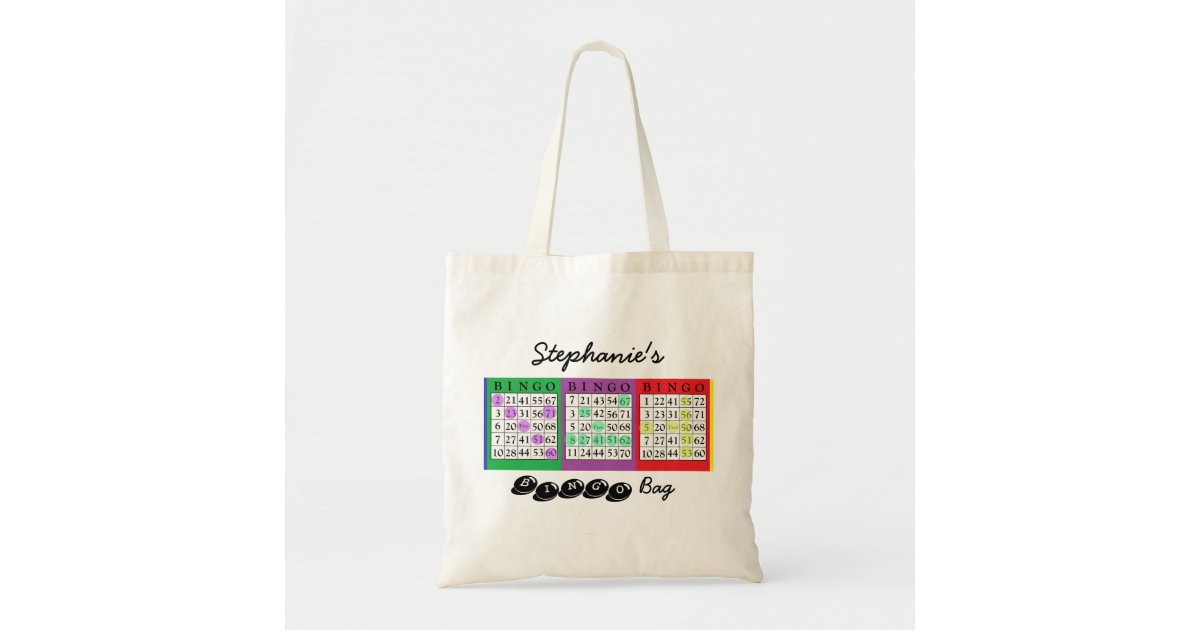 Personalized BINGO Cards Bingo Tote Bag | Zazzle