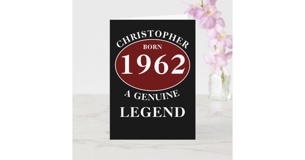 Personalized Birthday Add Name Year Born Monogram Card | Zazzle