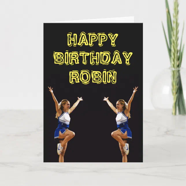Personalized Birthday Card with Cheerleaders | Zazzle