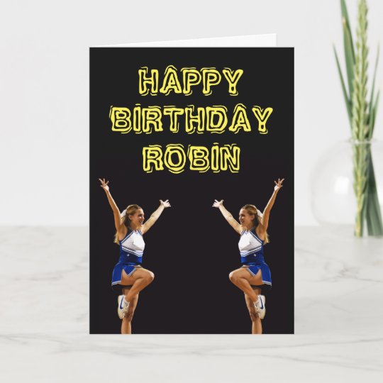 Personalized Birthday Card with Cheerleaders | Zazzle.com