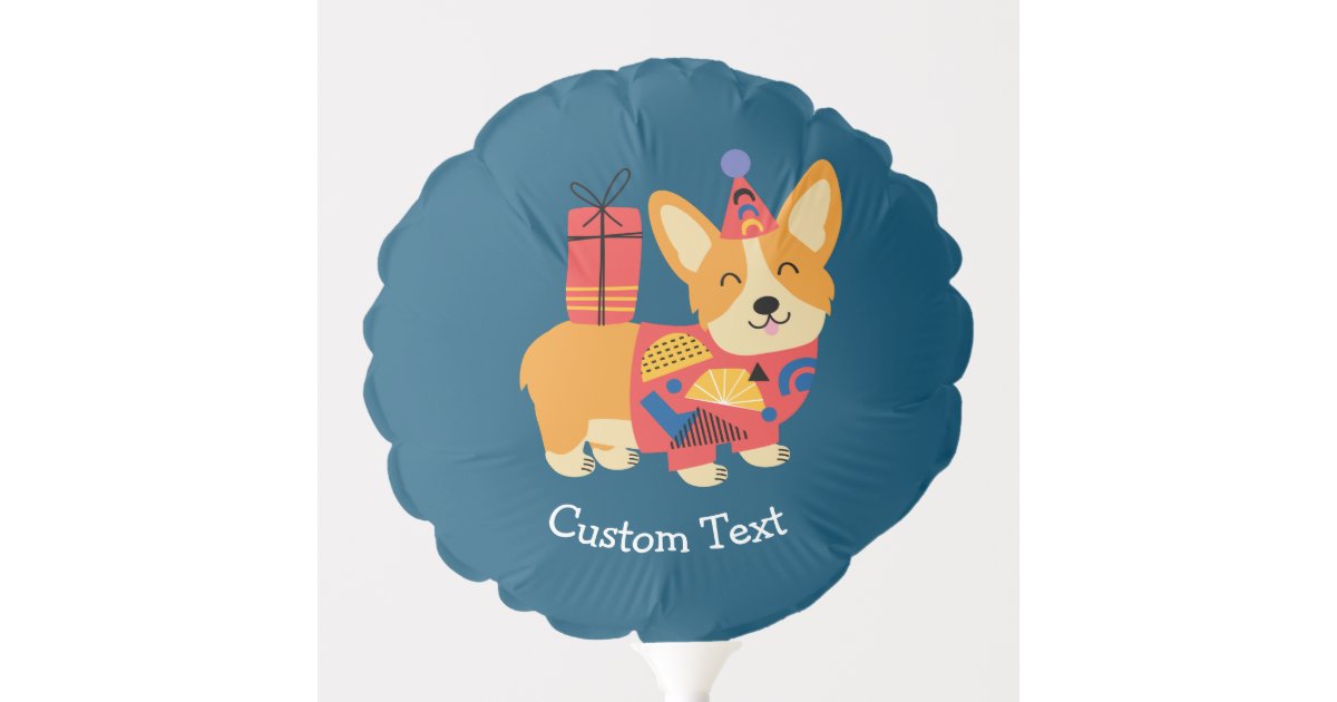 Personalized Birthday Corgi Balloon | Zazzle