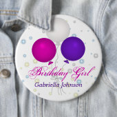Personalized: Birthday Girl Button | Zazzle