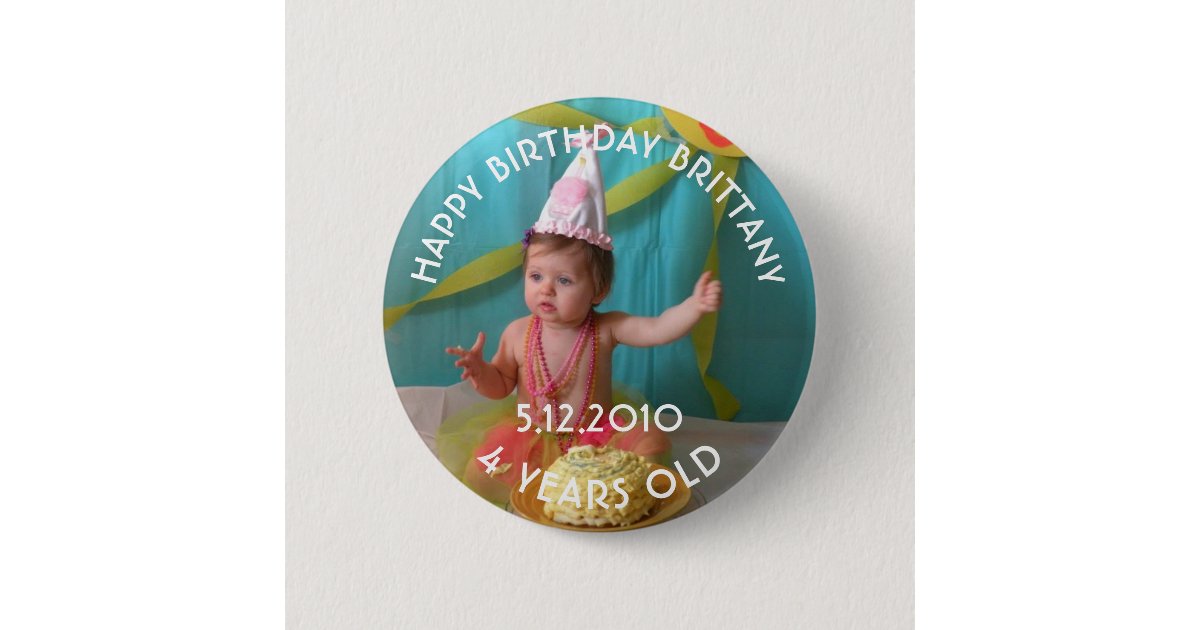 Personalized Birthday Girl Button | Zazzle