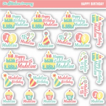 Personalized Birthday Labels | Custom Stickers | Zazzle