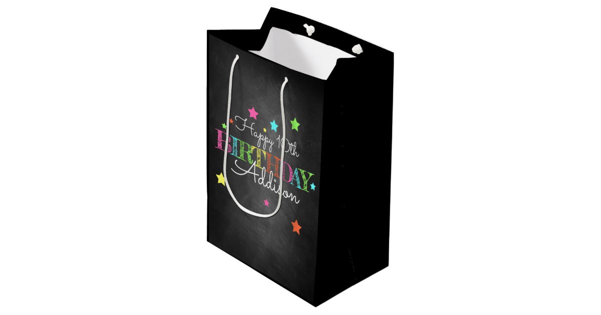 Personalized Birthday Medium Gift Bag | Zazzle
