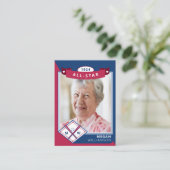 Personalized Birthday Photo & Stats Baseball Card | Zazzle