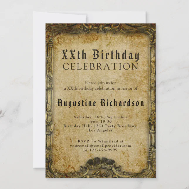 Personalized Birthday Photo Template Vintage Retro | Zazzle