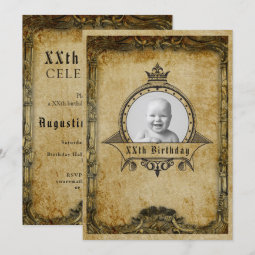 Personalized Birthday Photo Template Vintage Retro | Zazzle
