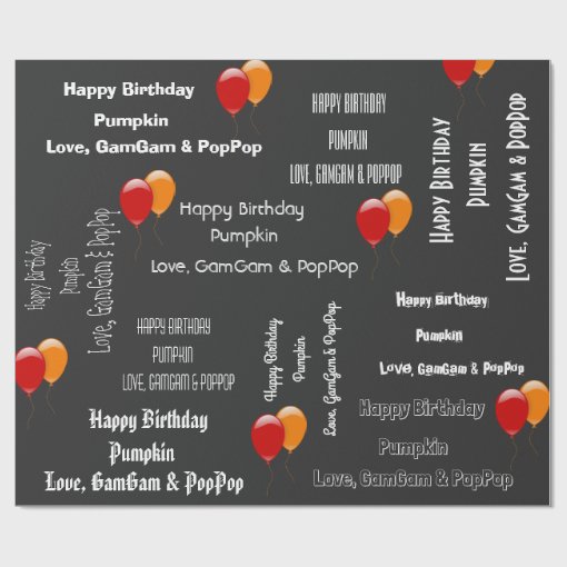 Personalized Birthday Wrapping Paper | Zazzle