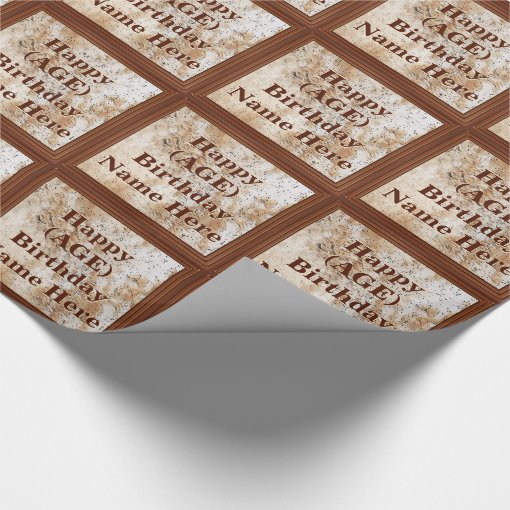 Personalized Birthday Wrapping Paper His AGE, NAME | Zazzle