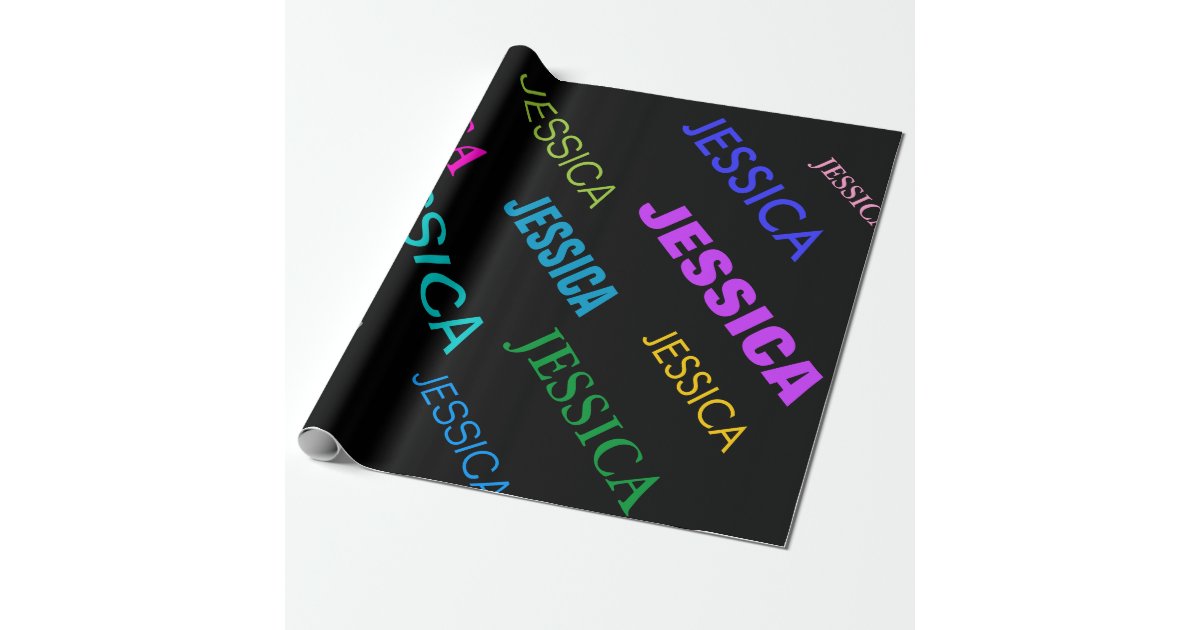 Personalized Birthday wrapping paper | Neon color | Zazzle