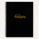 Personalized Black and Gold Notebook | Zazzle