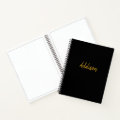 Personalized Black and Gold Notebook | Zazzle