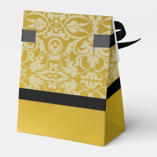 Personalized Black and Gold Tent Favor Box | Zazzle