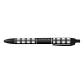 Personalized Black and White Buffalo Check Pen | Zazzle