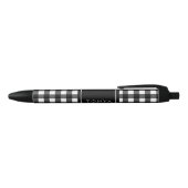 Personalized Black and White Buffalo Check Pen | Zazzle