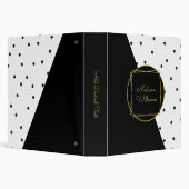 Personalized Black and White Polka Dots 3 Ring Binder | Zazzle