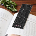 Personalized Black and White Specks Bookmark | Zazzle