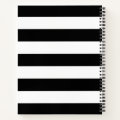 Personalized Black and White Stripes Notebook | Zazzle