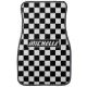 Personalized Black Checkered Racing Car Floor Mat | Zazzle