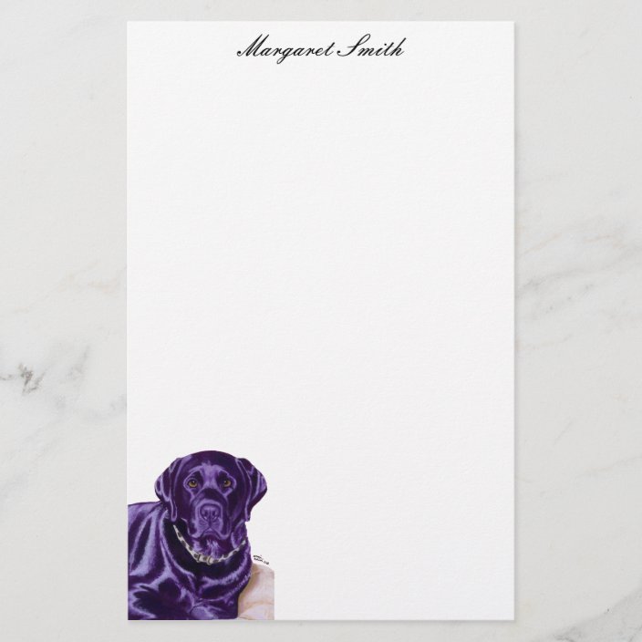Personalized Black Labrador Thinking Painting Stationery | Zazzle.com