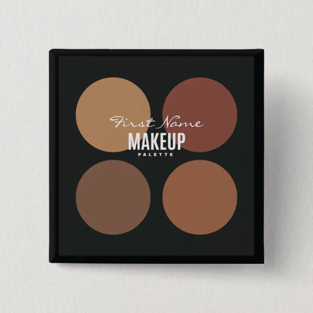 Personalized Black Makeup Palette Button | Zazzle