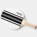 Personalized Black Modern Racing Stripes Ping-Pong Paddle | Zazzle