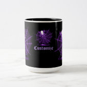 Personalized Black & Purple Spider Web Mug | Zazzle