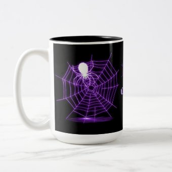 Personalized Black & Purple Spider Web Mug | Zazzle