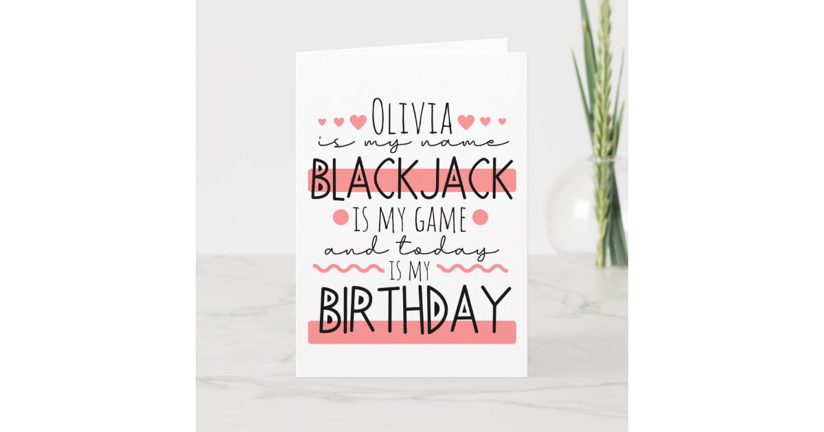 Personalized Blackjack Birthday Card | Zazzle