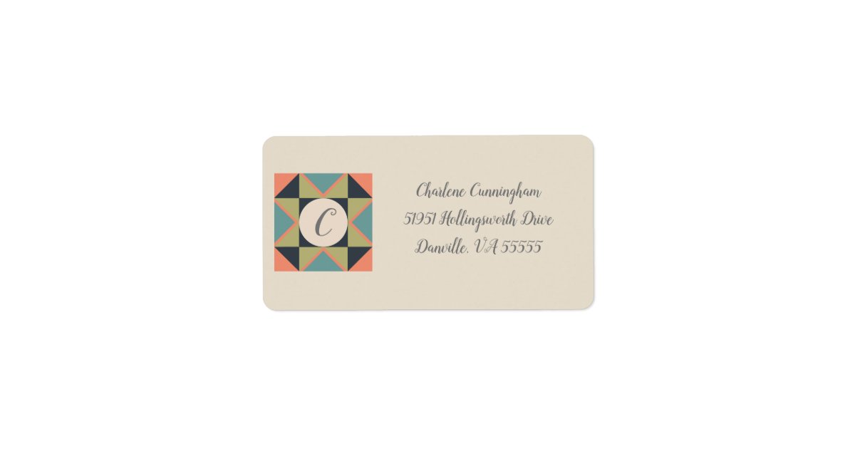 Personalized Blank Barn Quilt Address Label | Zazzle