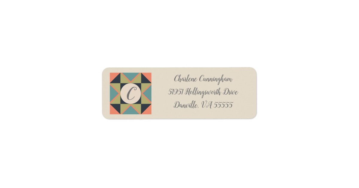 Personalized Blank Barn Quilt Address Label | Zazzle