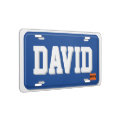 Personalized Blue and White License Plate | Zazzle