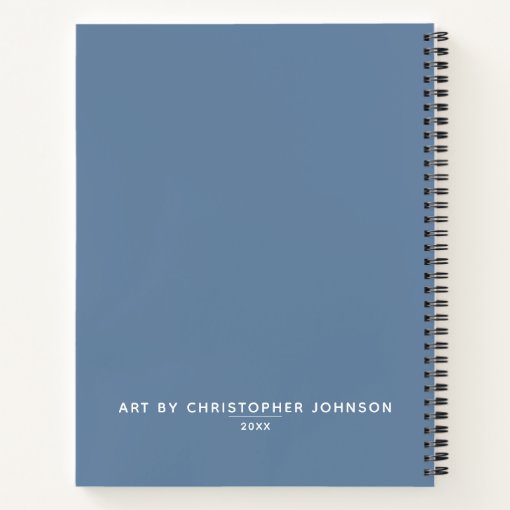 Personalized Blue Artist Sketchbook Notebook | Zazzle