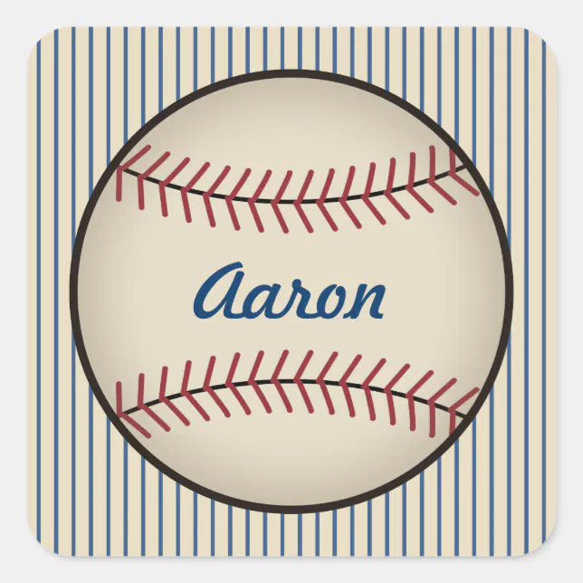 Personalized Blue Baseball Stickers | Zazzle