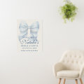 Personalized Blue Bow Bridal Shower Welcome Sign | Zazzle