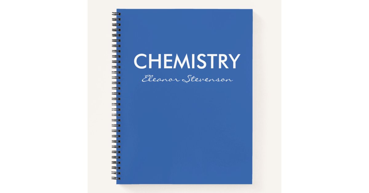 Personalized Blue Chemistry Graph Paper Notebook | Zazzle