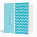 Personalized: Blue Chevron Binder | Zazzle