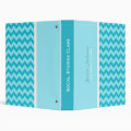 Personalized: Blue Chevron Binder | Zazzle