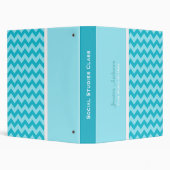 Personalized: Blue Chevron Binder | Zazzle