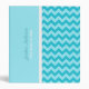 Personalized: Blue Chevron Binder | Zazzle