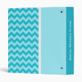 Personalized: Blue Chevron Binder | Zazzle