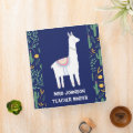 Personalized Blue Llama Teacher Planning 3 Ring Binder | Zazzle