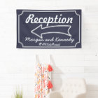 Custom wedding reception direction sign banner | Zazzle.com