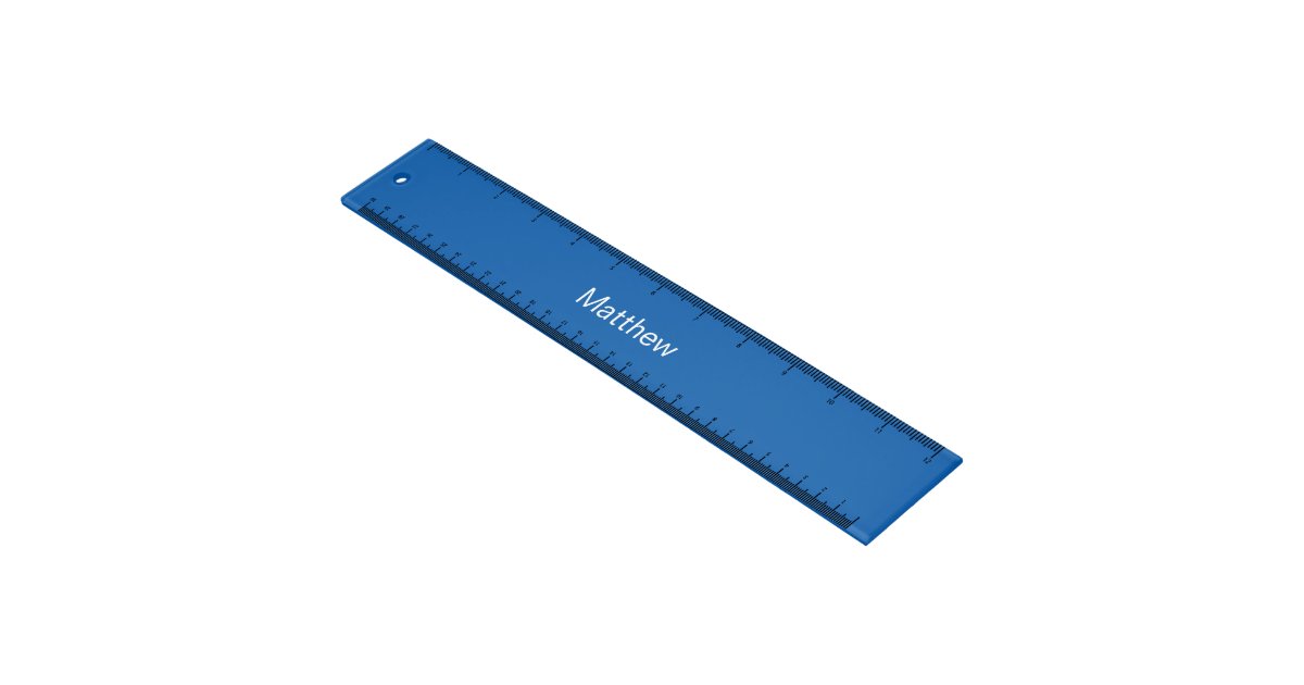 Personalized Blue Ruler | Zazzle