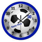 Personalized Football Name and Number Large Clock | Zazzle.com